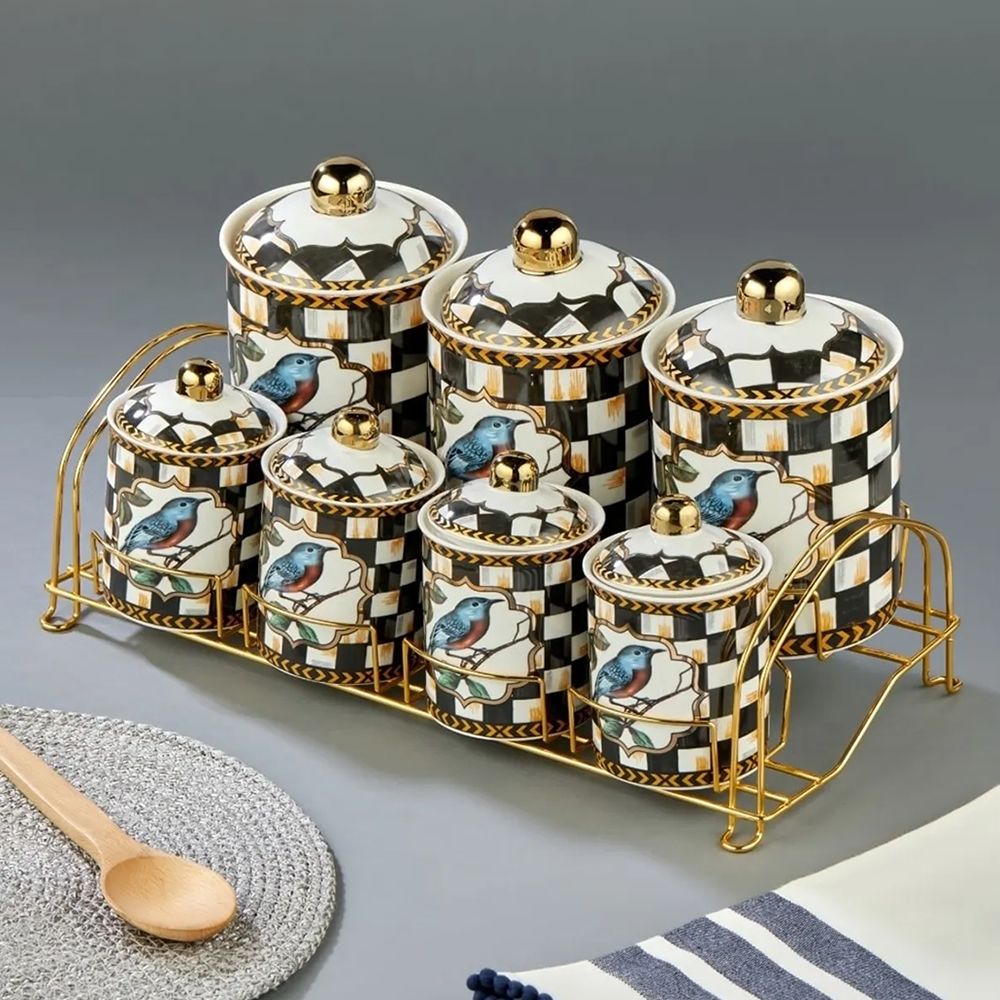 COOKER PORSELEN 7'Lİ BAHARATLIK SETİ,COOKER PORSELEN 7'Lİ BAHARATLIK SETİ,